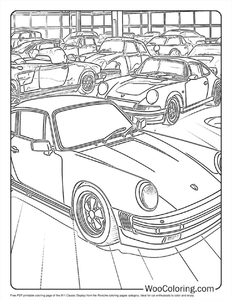 100+ Porsche coloring pages (Free PDF To Print) | Woo Coloring