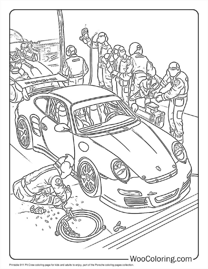 100+ Porsche coloring pages (Free PDF To Print) | Woo Coloring