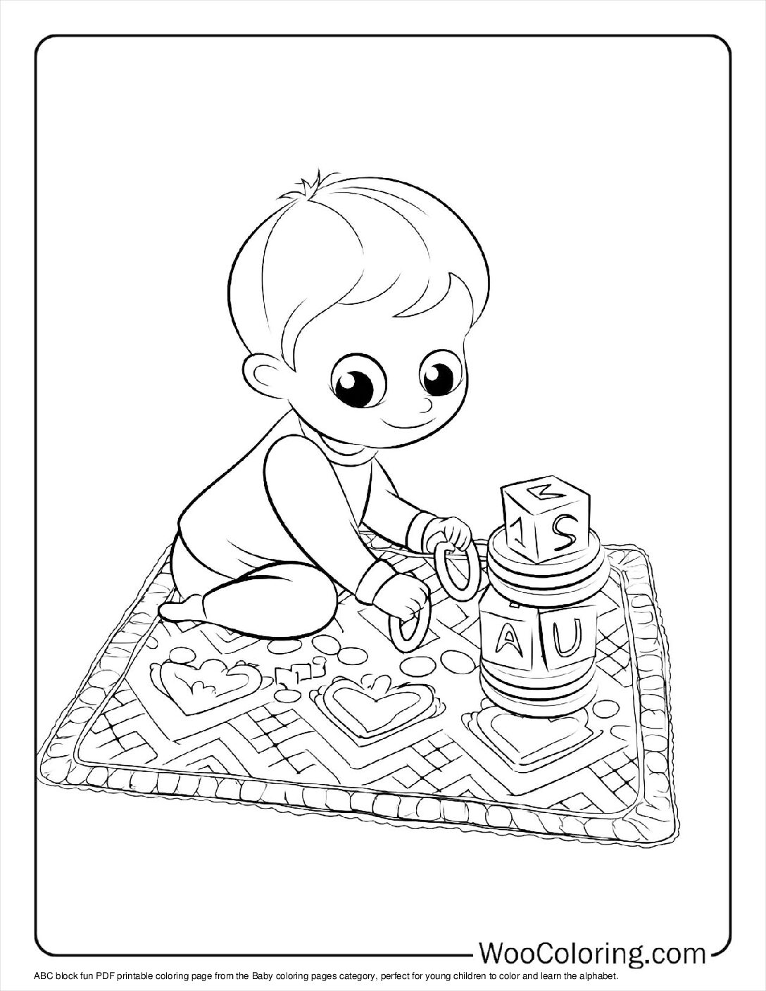 100+ Baby coloring pages (Free PDF To Print) | Woo Coloring