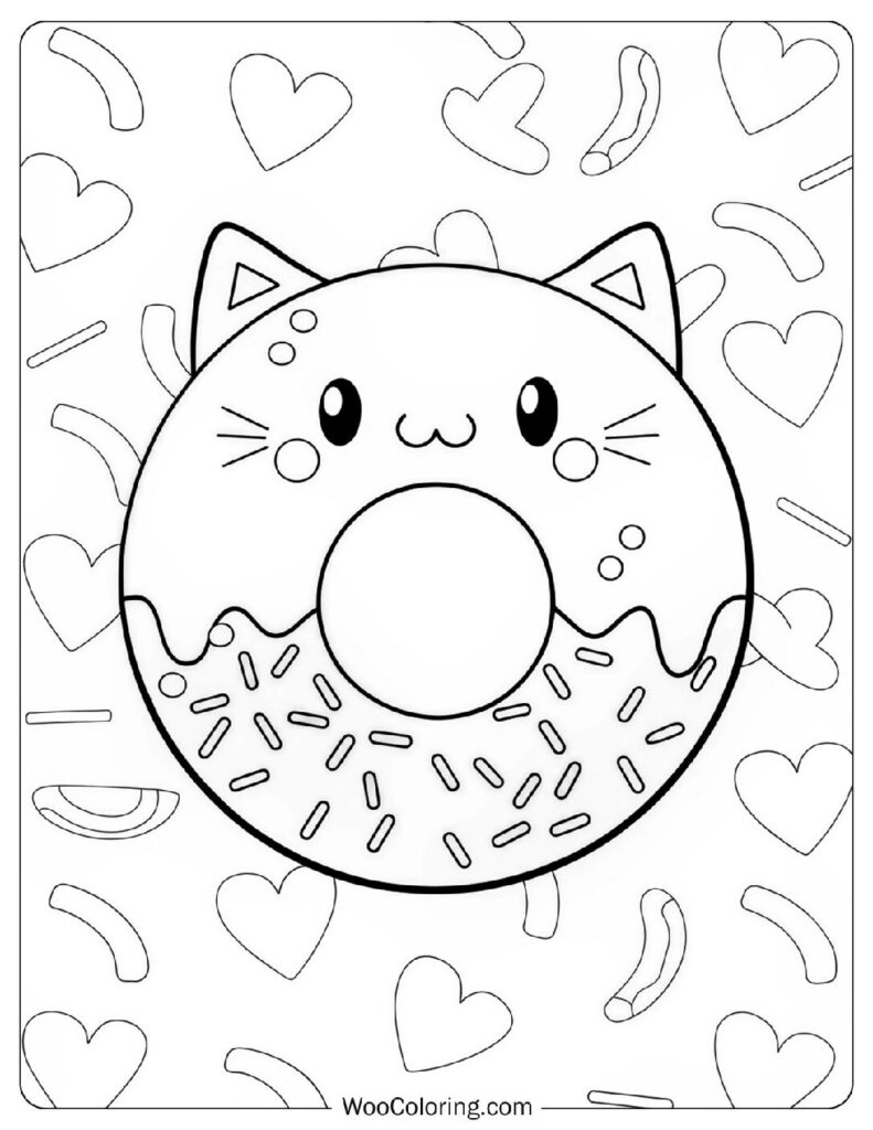 26 Donut Coloring Pages (Free PDF To Print) | Woo Coloring
