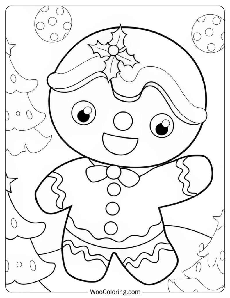 38 Gingerbread Man Coloring Pages (Free PDF To Print) | Woo Coloring