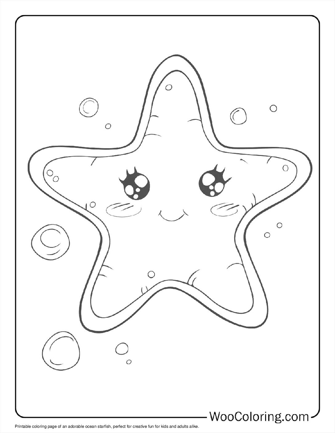 100+ Starfish coloring pages (Free PDF To Print) | Woo Coloring