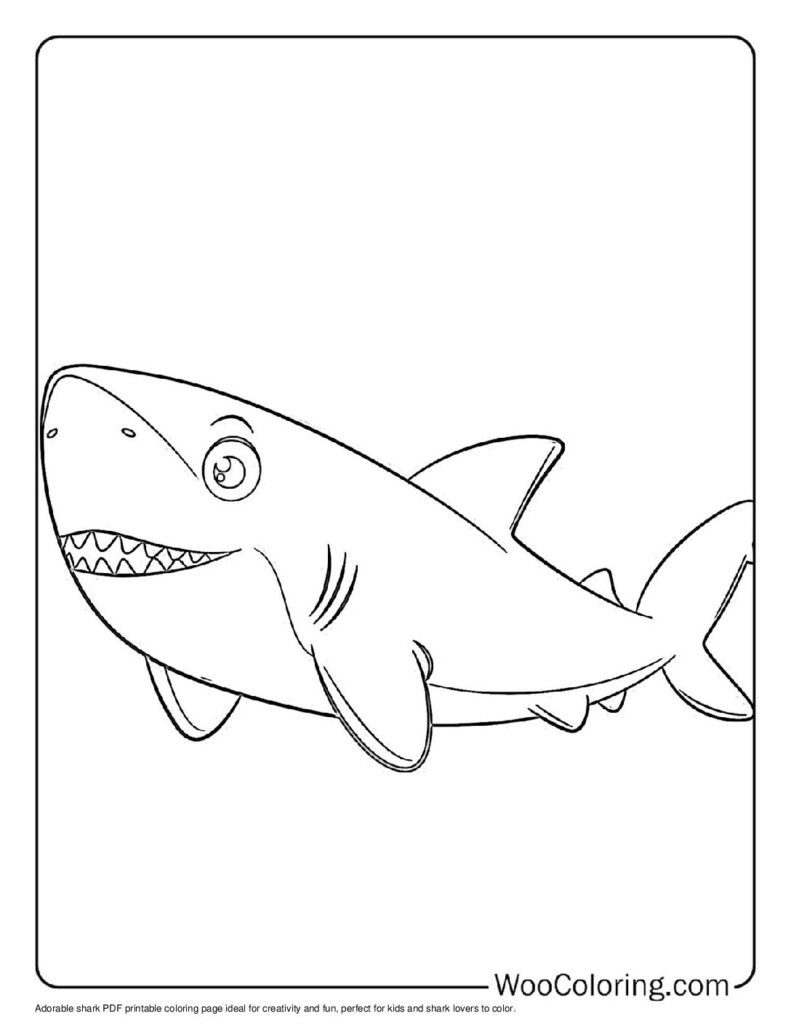 100+ Shark coloring pages (Free PDF To Print) | Woo Coloring
