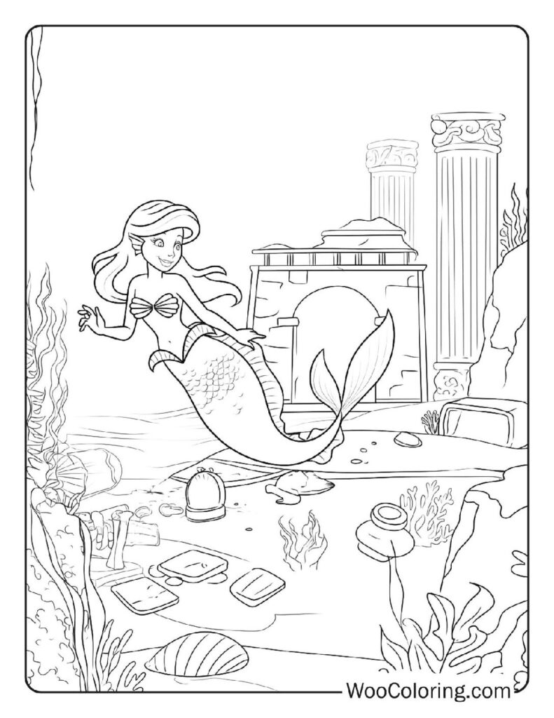 100+ Mermaid coloring pages (Free PDF To Print) | Woo Coloring