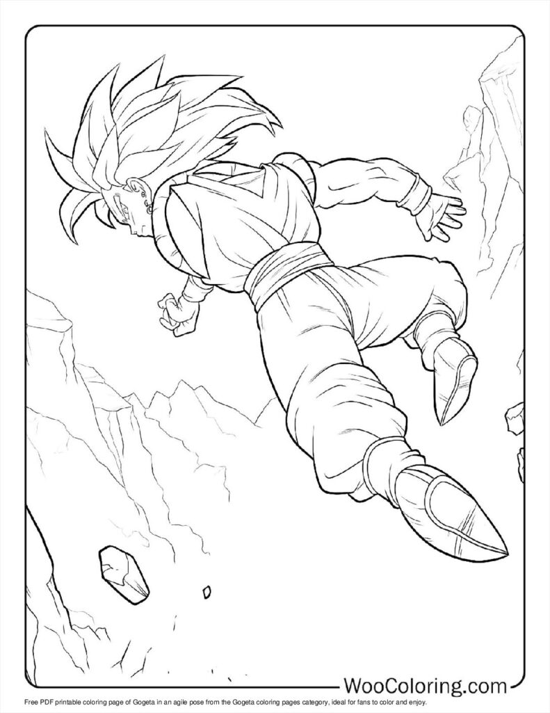 100+ Gogeta coloring pages (Free PDF To Print) | Woo Coloring
