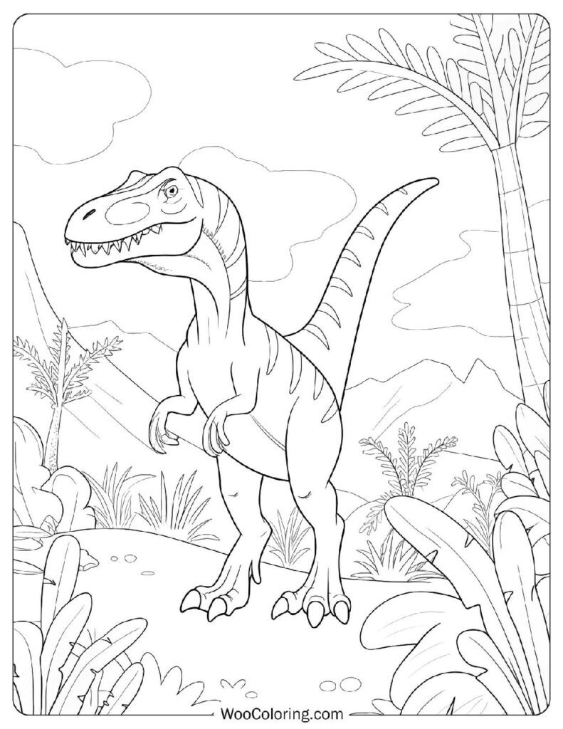 24 Allosaurus Coloring Pages (Free PDF To Print) | Woo Coloring