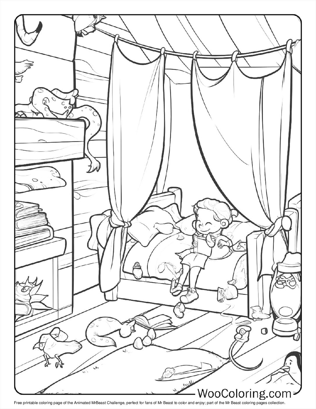 100+ Mr Beast coloring pages (Free PDF To Print) | Woo Coloring