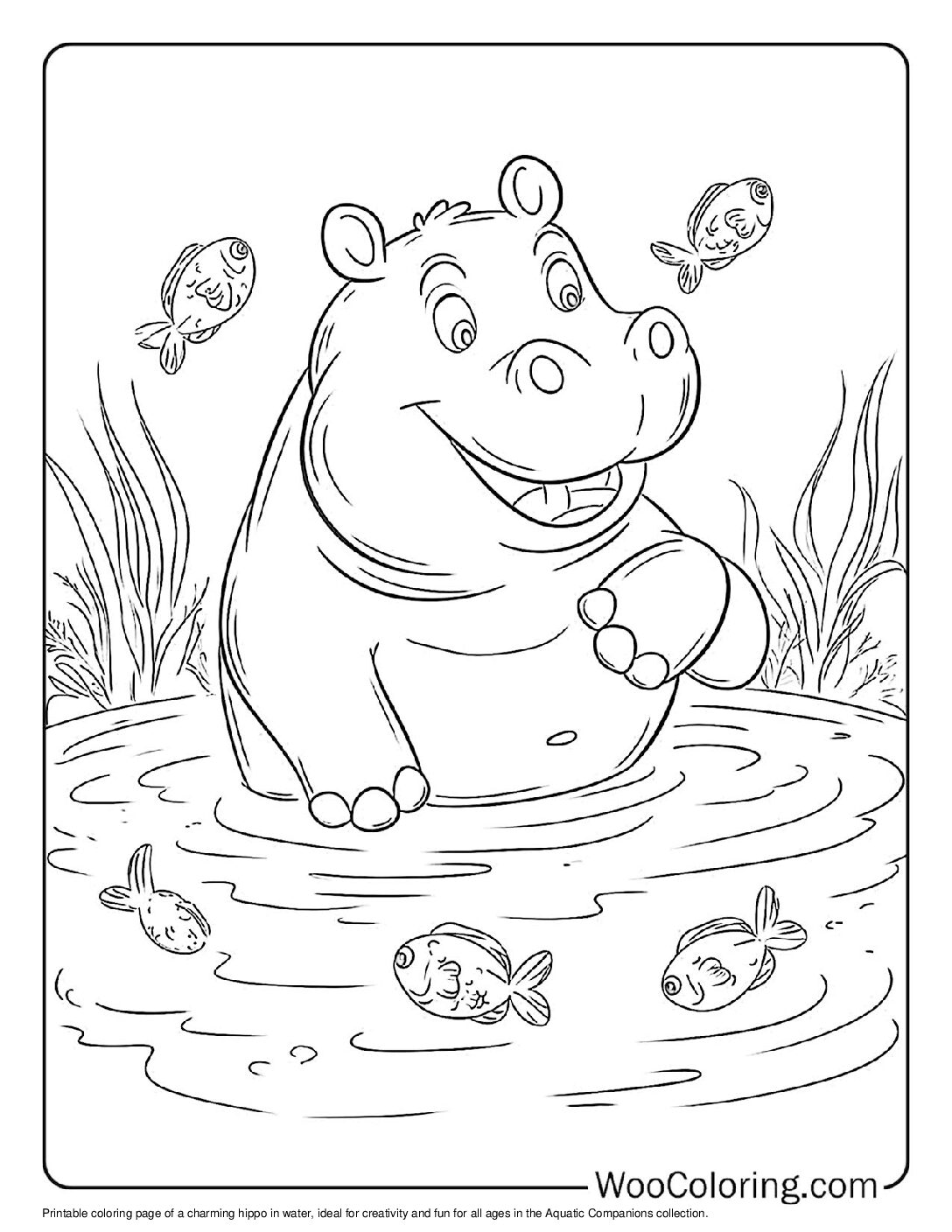 100+ Hippo coloring pages (Free PDF To Print) | Woo Coloring