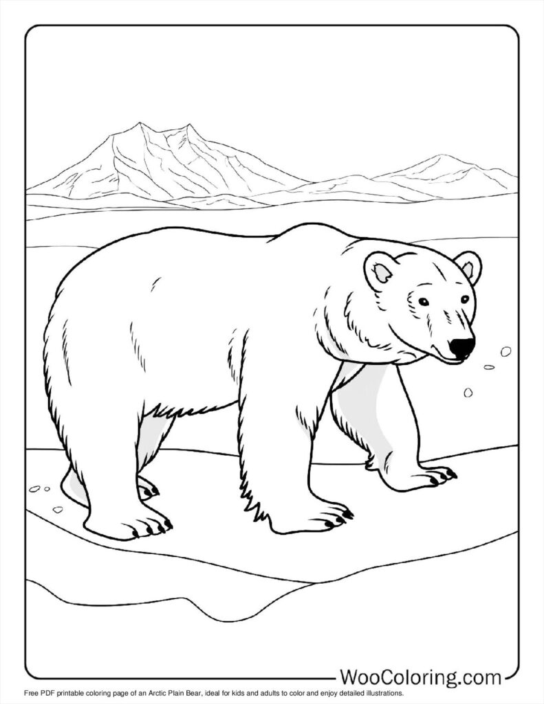 100+ Polar Bear coloring pages (Free PDF To Print) | Woo Coloring