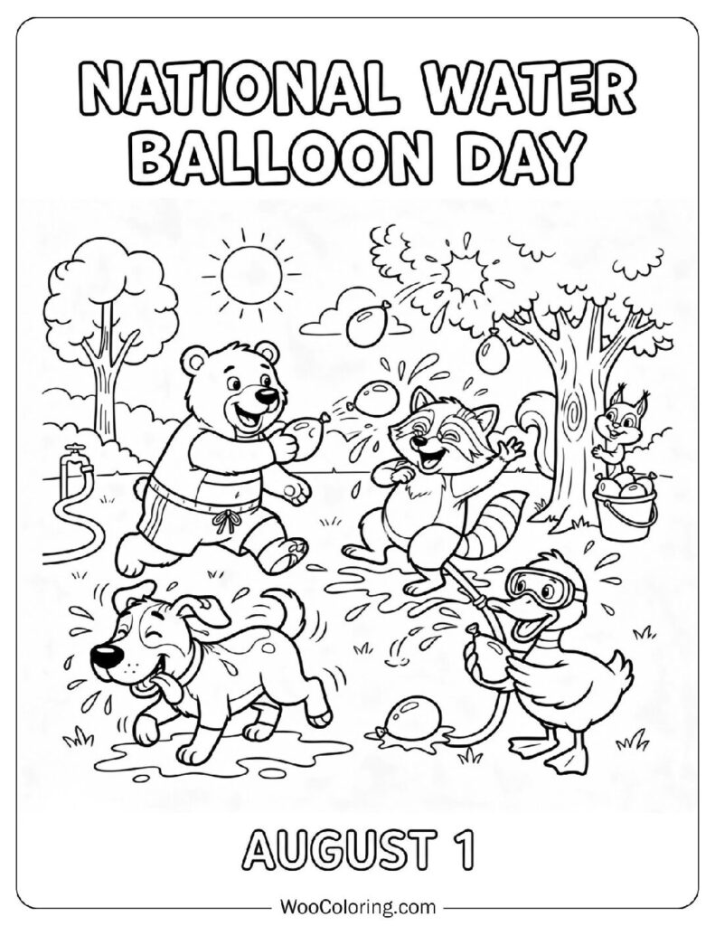 31 August Coloring Pages (Free PDF To Print) | Woo Coloring