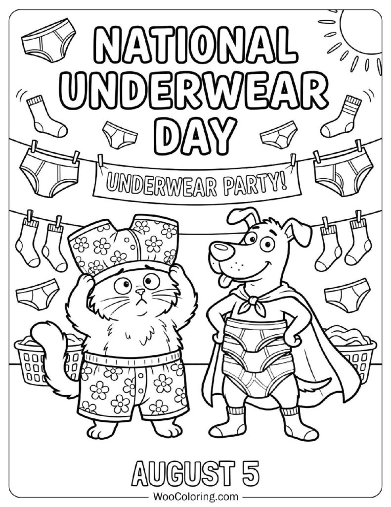 31 August Coloring Pages (Free PDF To Print) | Woo Coloring