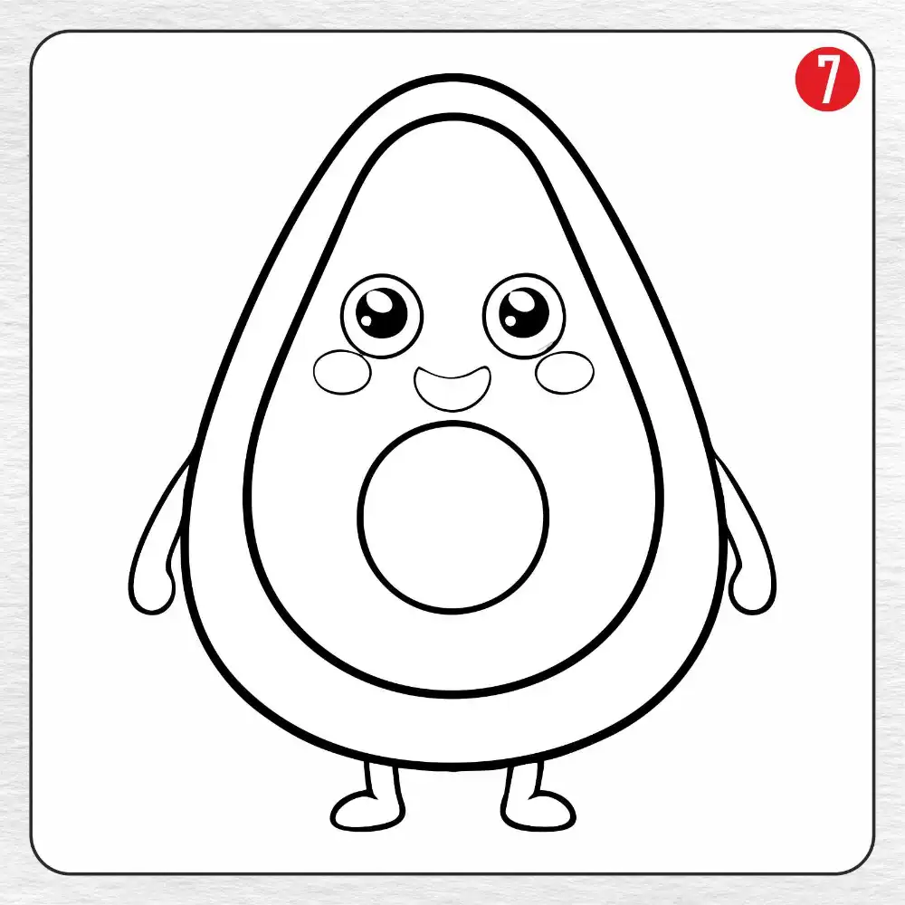 22 Avocado Coloring Pages (Free PDF To Print) | Woo Coloring