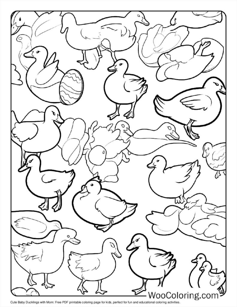 100+ Duck coloring pages (Free PDF To Print) | Woo Coloring