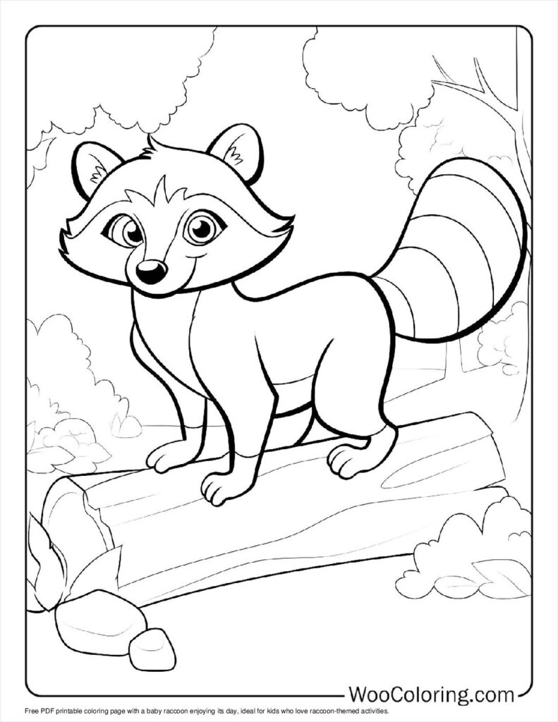 100+ Raccoon coloring pages (Free PDF To Print) | Woo Coloring