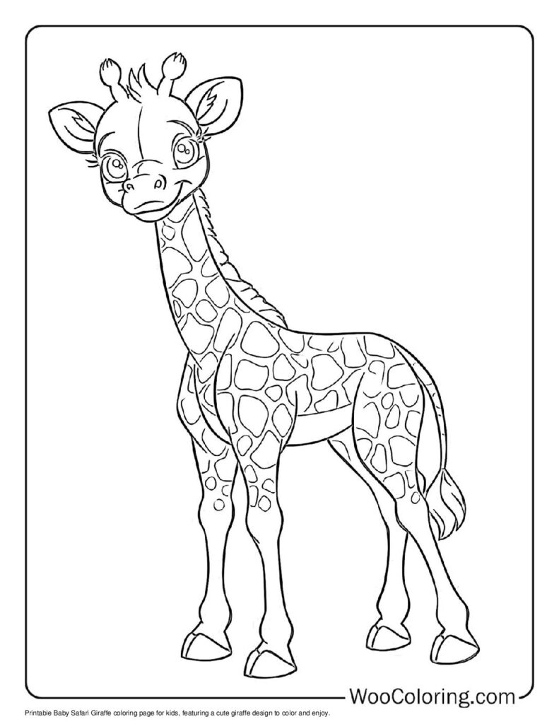 100+ Giraffe coloring pages (Free PDF To Print) | Woo Coloring