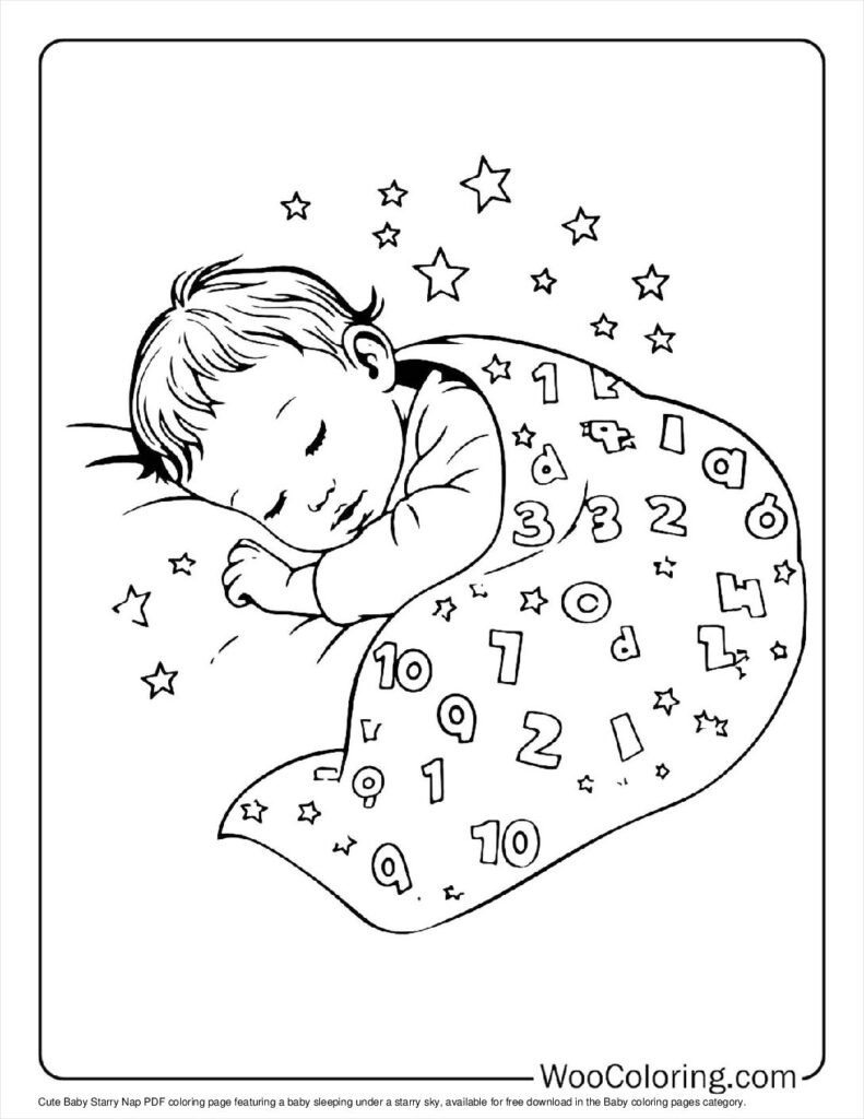 100+ Baby coloring pages (Free PDF To Print) | Woo Coloring