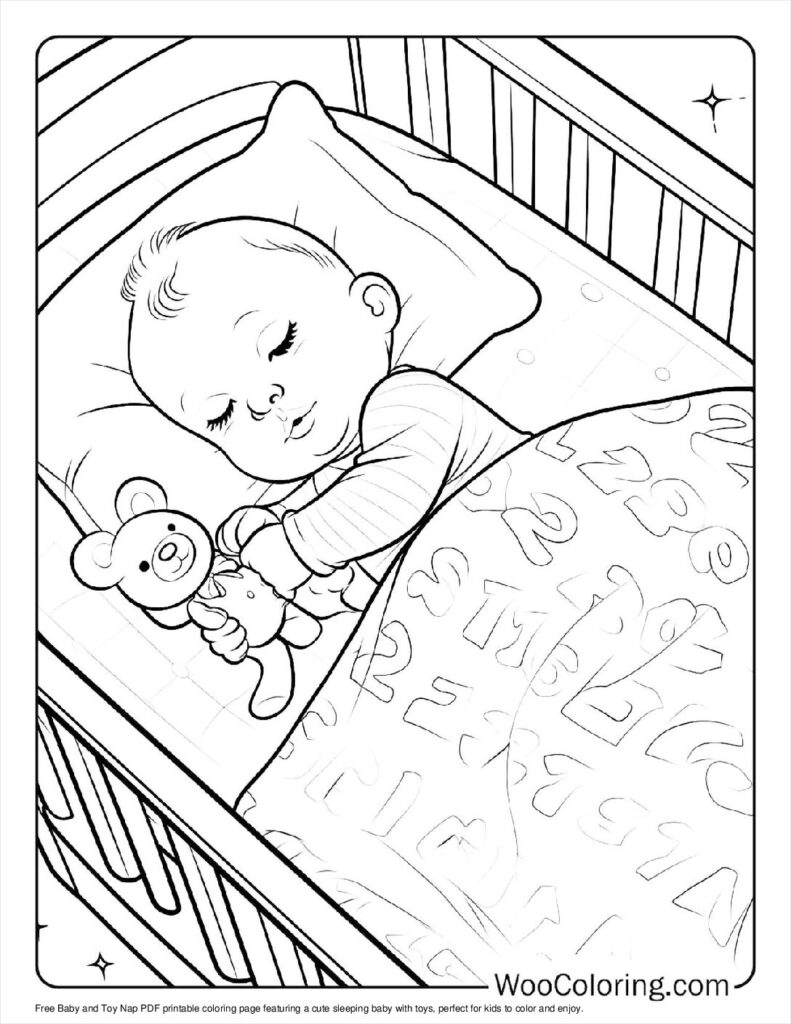 100+ Baby coloring pages (Free PDF To Print) | Woo Coloring