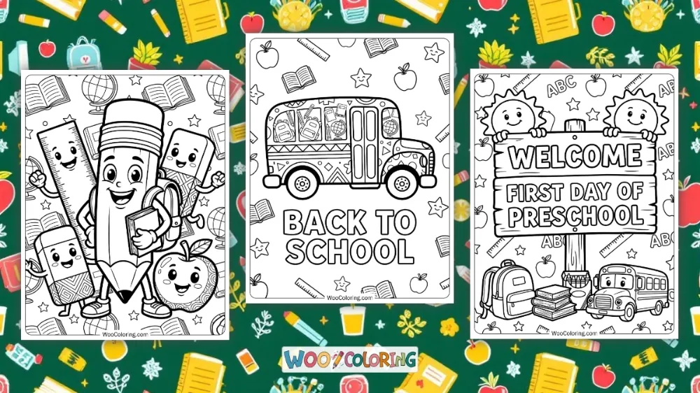 30 Back To School Coloring Pages (Free PDF To Print) | Woo Coloring