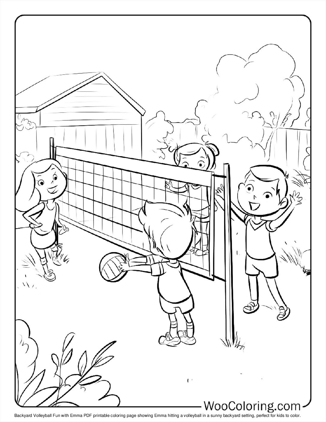 100+ Volleyball coloring pages (Free PDF To Print) | Woo Coloring