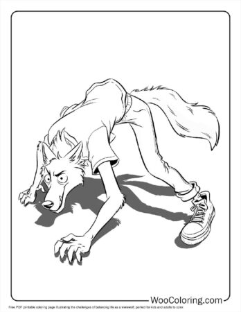 100+ Werewolf coloring pages (Free PDF To Print) | Woo Coloring