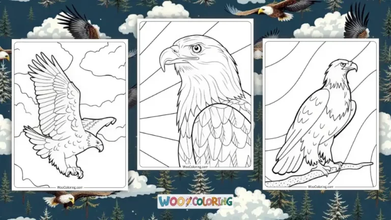100+ Bald Eagle coloring pages (Free PDF To Print) | Woo Coloring