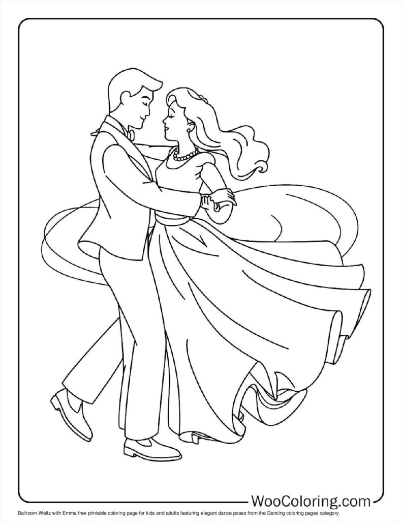 100+ Dancing coloring pages (Free PDF To Print) | Woo Coloring