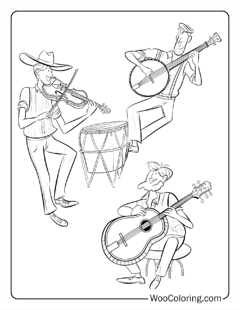 100+ Music coloring pages (Free PDF To Print) | Woo Coloring