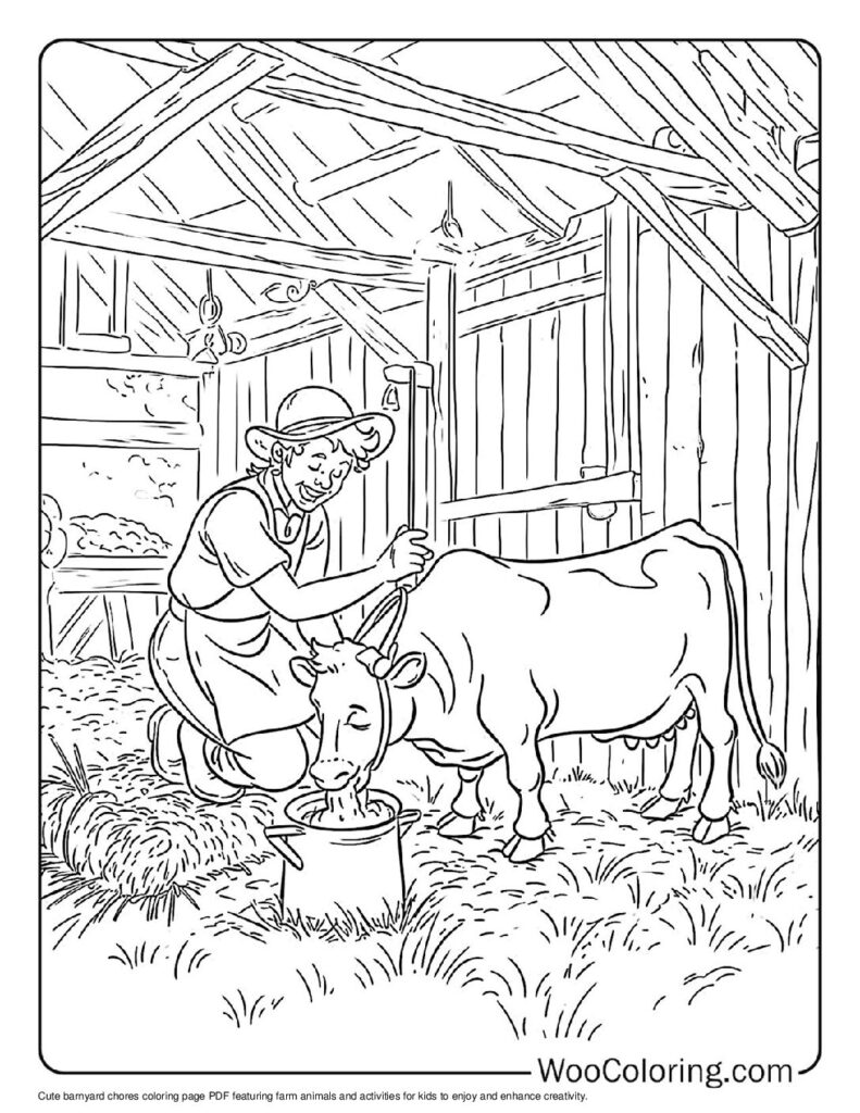 100+ Farm coloring pages (Free PDF To Print) | Woo Coloring