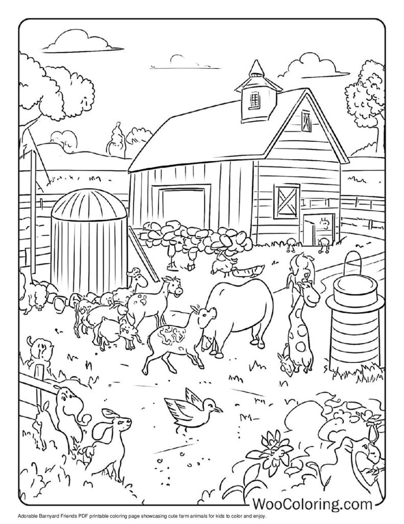 100+ Farm coloring pages (Free PDF To Print) | Woo Coloring