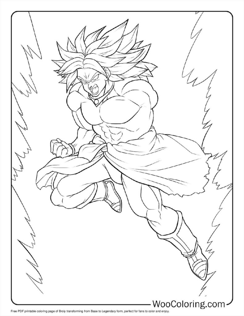 100+ Broly coloring pages (Free PDF To Print) | Woo Coloring