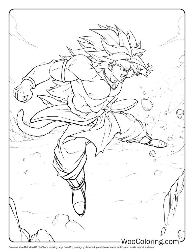 100+ Broly coloring pages (Free PDF To Print) | Woo Coloring