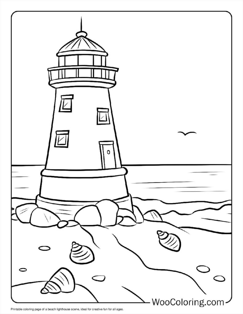 100+ Lighthouse coloring pages (Free PDF To Print) | Woo Coloring