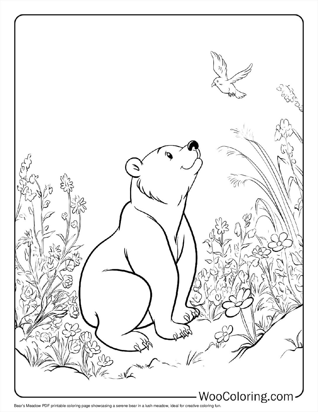 100+ Bear coloring pages (Free PDF To Print) | Woo Coloring