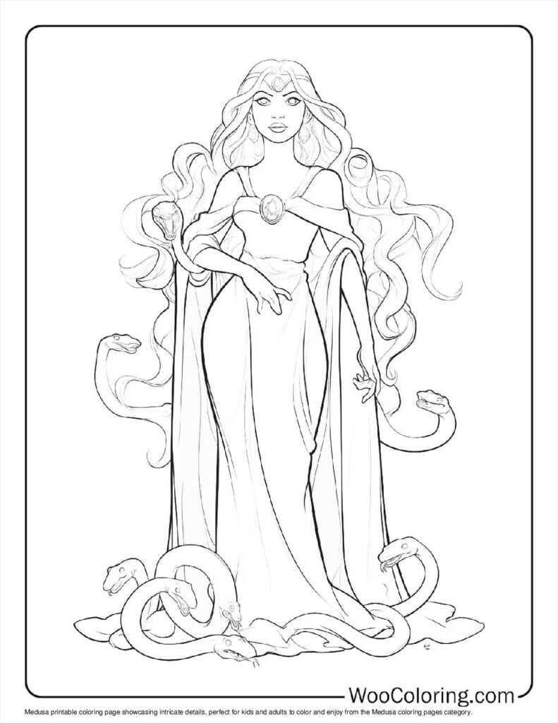 100+ Medusa coloring pages (Free PDF To Print) | Woo Coloring