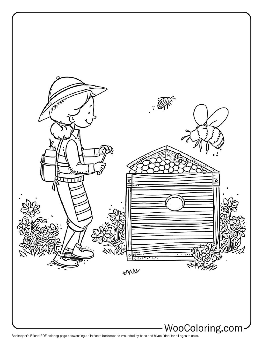 100+ Bee coloring pages (Free PDF To Print) | Woo Coloring