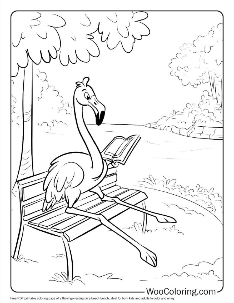 100+ Flamingo coloring pages (Free PDF To Print) | Woo Coloring