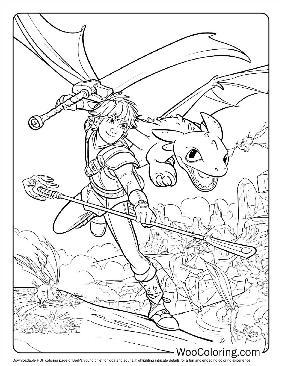 100+ How To Train Your Dragon coloring pages (Free PDF To Print) | Woo ...