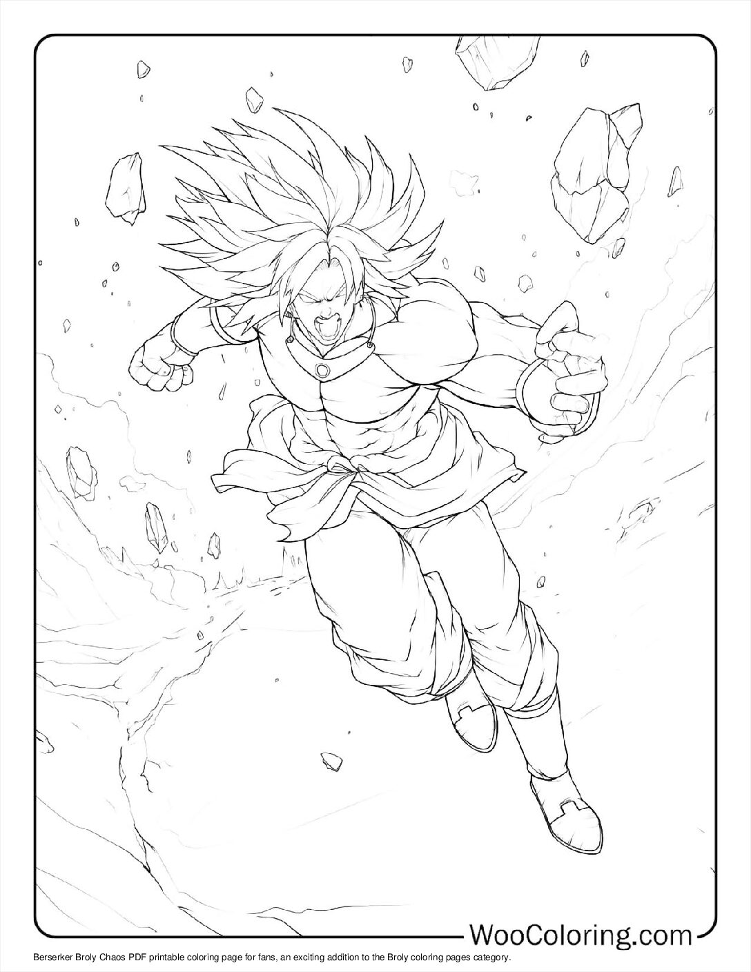100+ Broly coloring pages (Free PDF To Print) | Woo Coloring