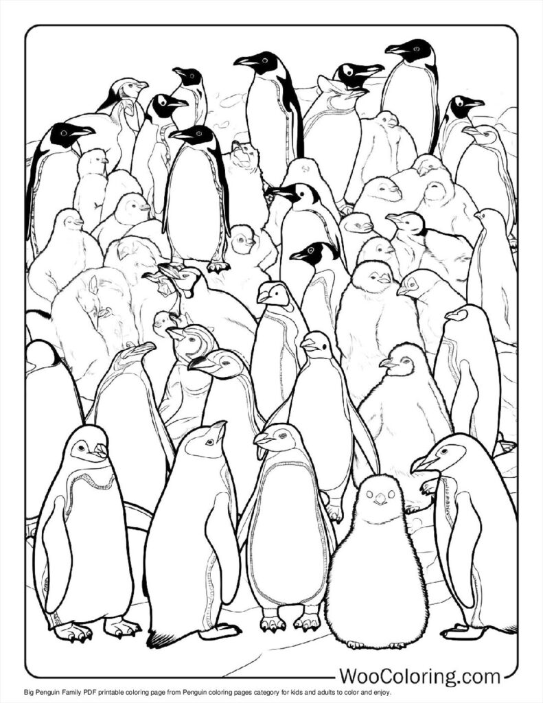 100+ Penguin coloring pages (Free PDF To Print) | Woo Coloring
