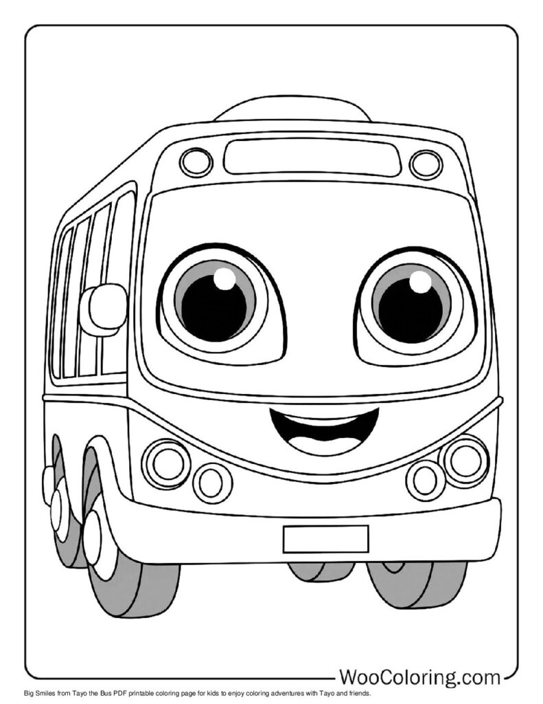 100+ Tayo coloring pages (Free PDF To Print) | Woo Coloring