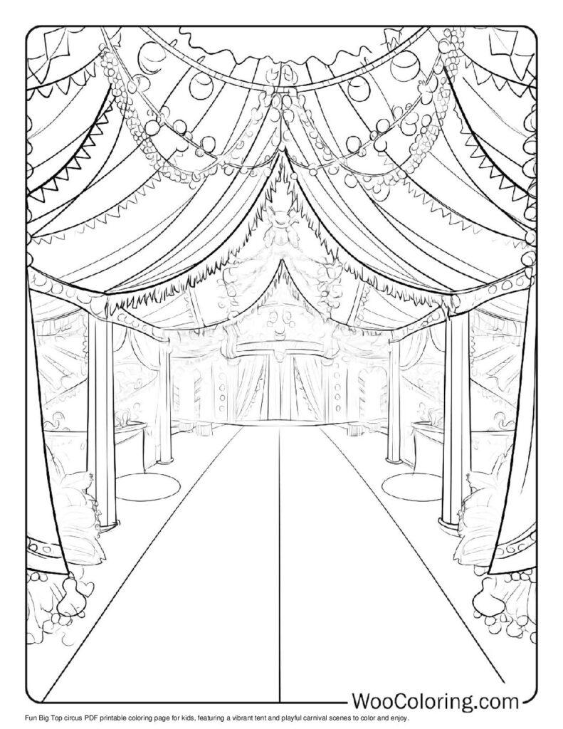 100+ Circus & Carnival coloring pages (Free PDF To Print) | Woo Coloring