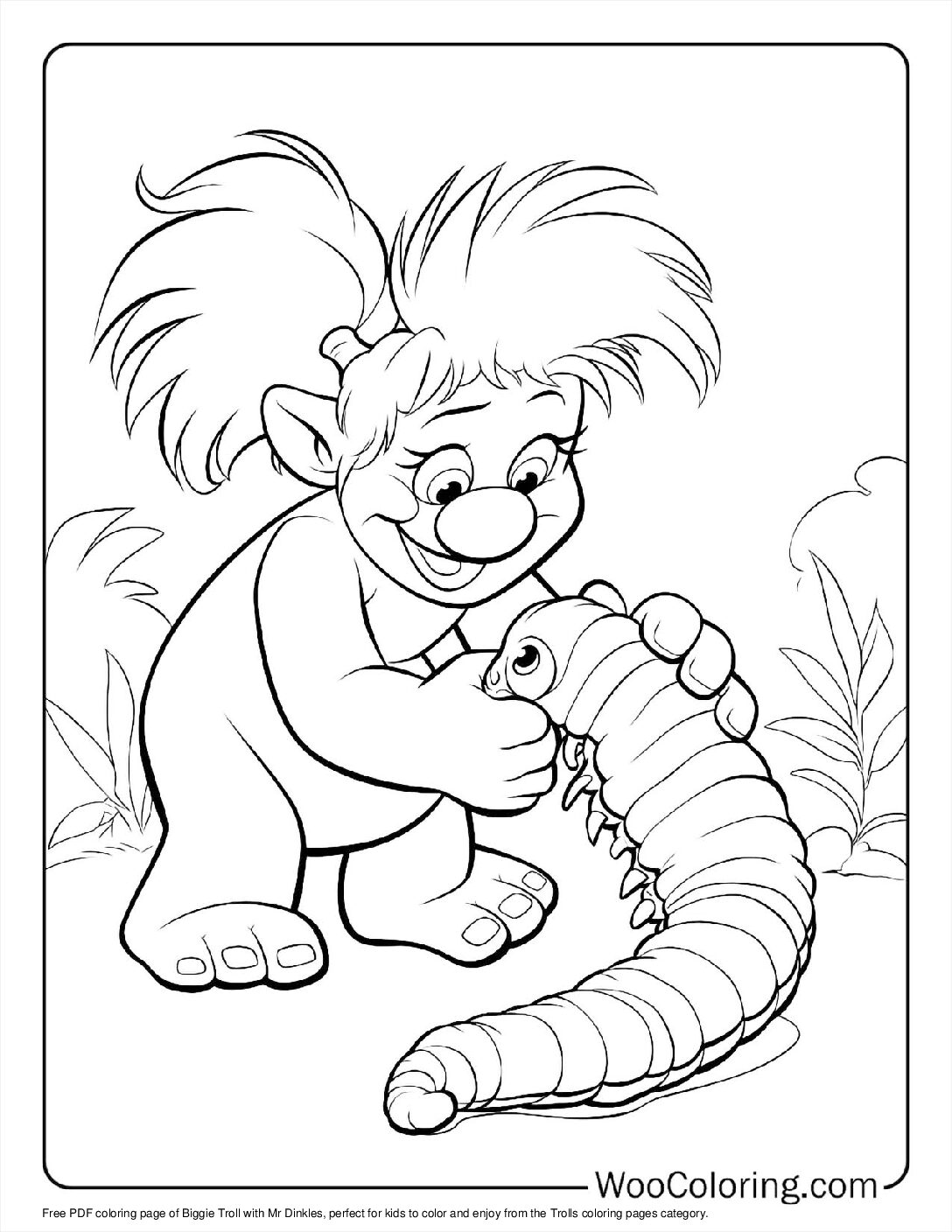 100+ Trolls coloring pages (Free PDF To Print) | Woo Coloring