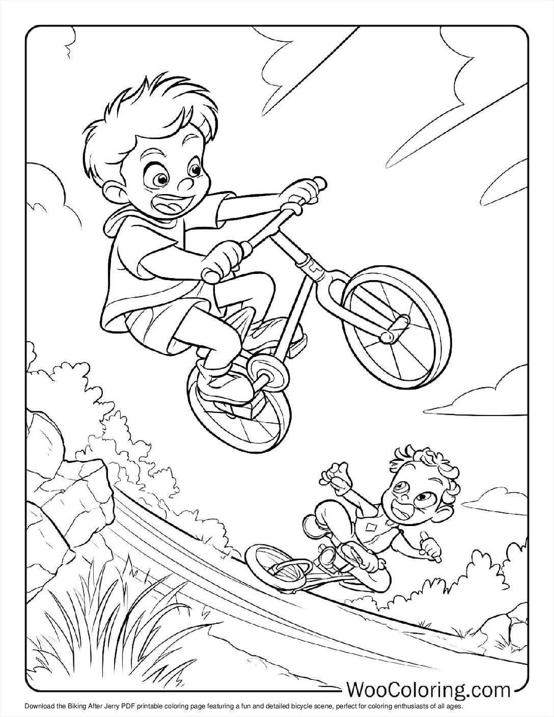 100+ Bicycle coloring pages (Free PDF To Print) | Woo Coloring