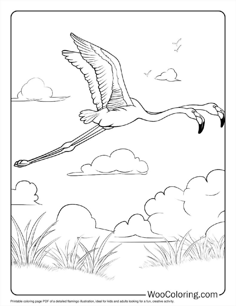 100+ Flamingo coloring pages (Free PDF To Print) | Woo Coloring