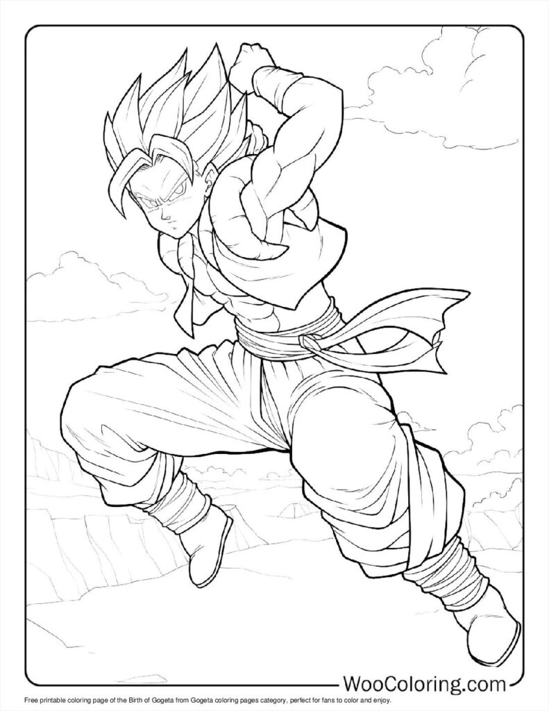 100+ Gogeta coloring pages (Free PDF To Print) | Woo Coloring