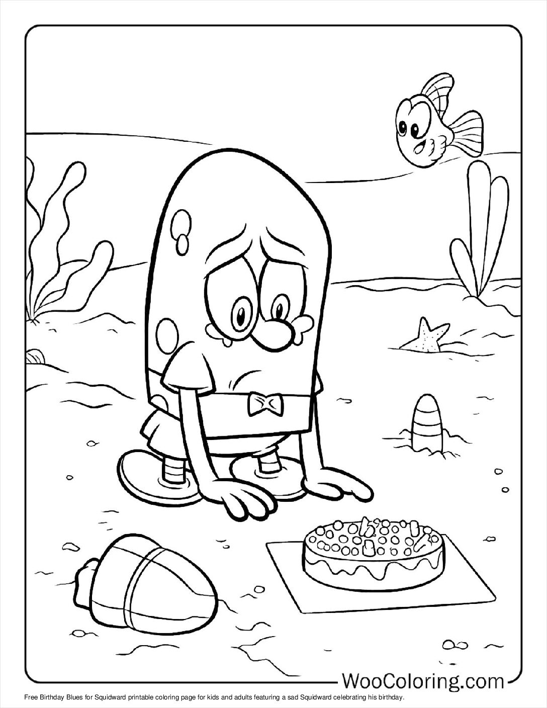 100+ Squidward coloring pages (Free PDF To Print) | Woo Coloring