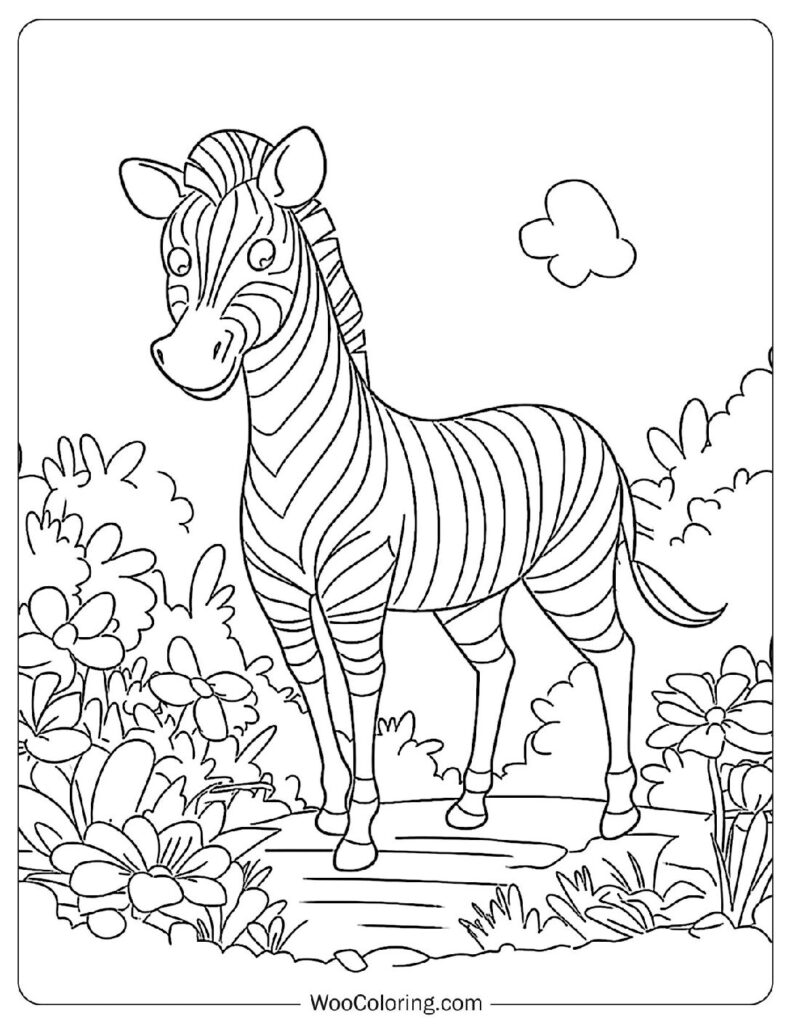 100+ Zebra coloring pages (Free PDF To Print) | Woo Coloring