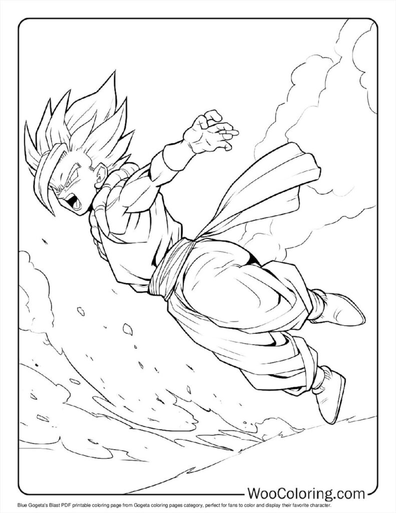 100+ Gogeta coloring pages (Free PDF To Print) | Woo Coloring