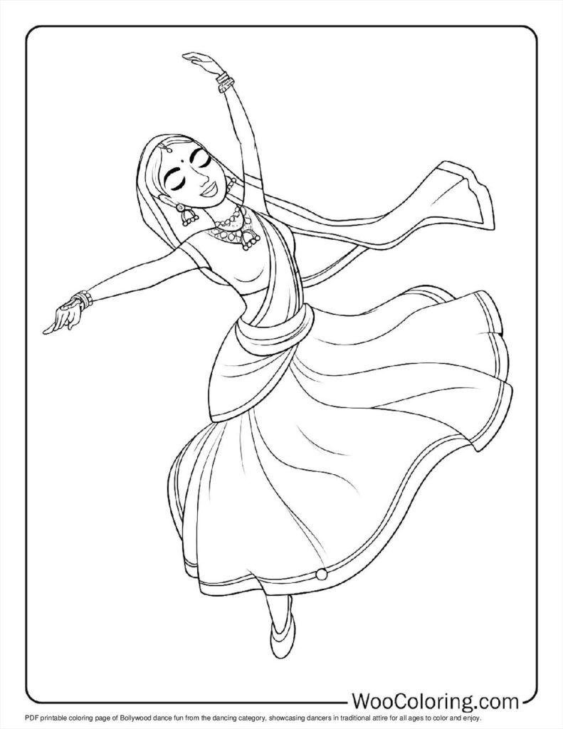 Sally Bollywood Coloring Page Sketch Coloring Page