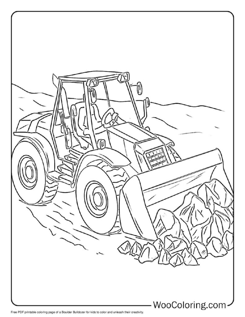 100+ Bulldozer coloring pages (Free PDF To Print) | Woo Coloring